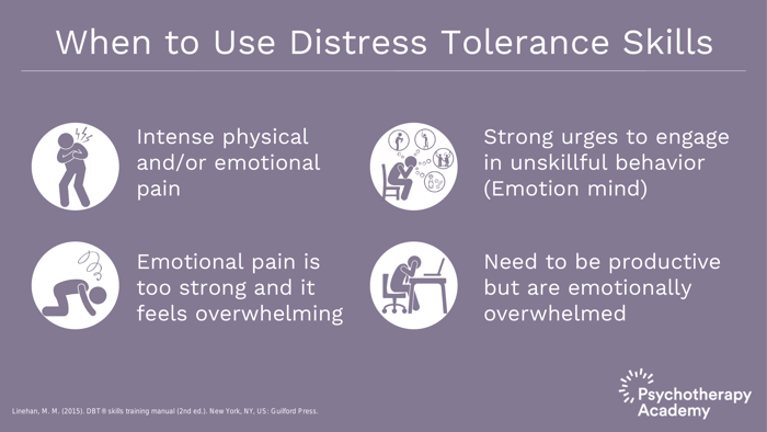 DBT Distress Tolerance Skills: Tip Skill, Stop Skill, and More ...